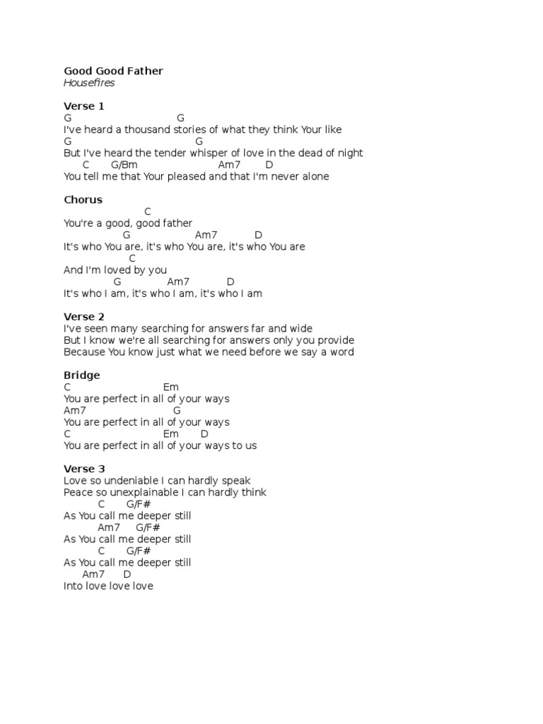 Good Good Father | PDF