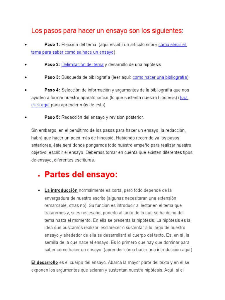 Guía Completa para Redactar Ensayos | PDF