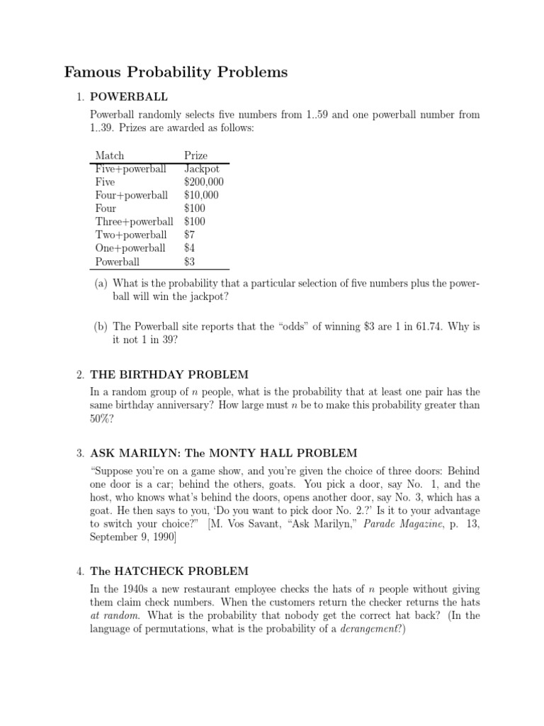 Key Probability Problems Explained | PDF | Games & Activities | Mystery ...