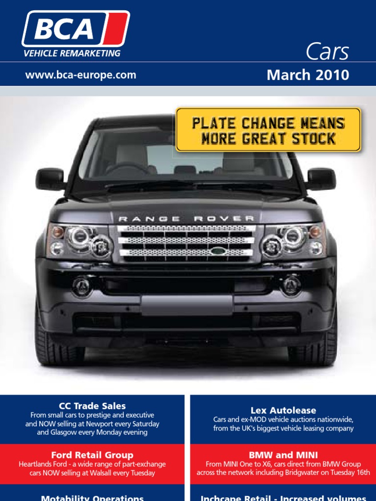 BCA Vehicle Auctions Overview 2010 | PDF | Used Car | Auction