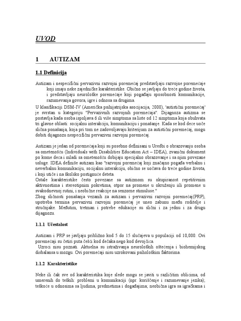 Autizam | PDF