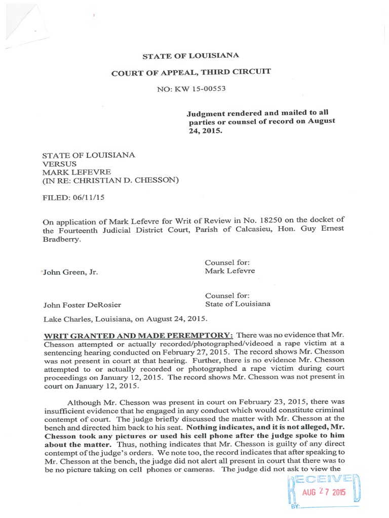 Christian Chesson Third Circuit | PDF