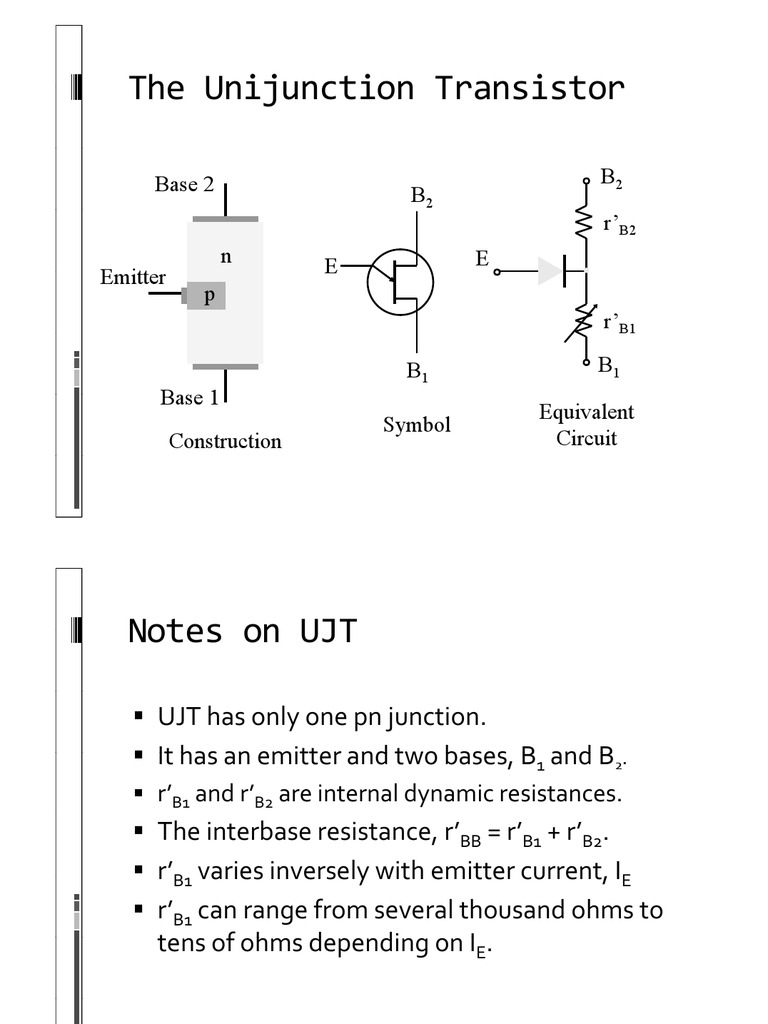 The Unijunction Transistor | PDF | Electric Power | Electrical Components