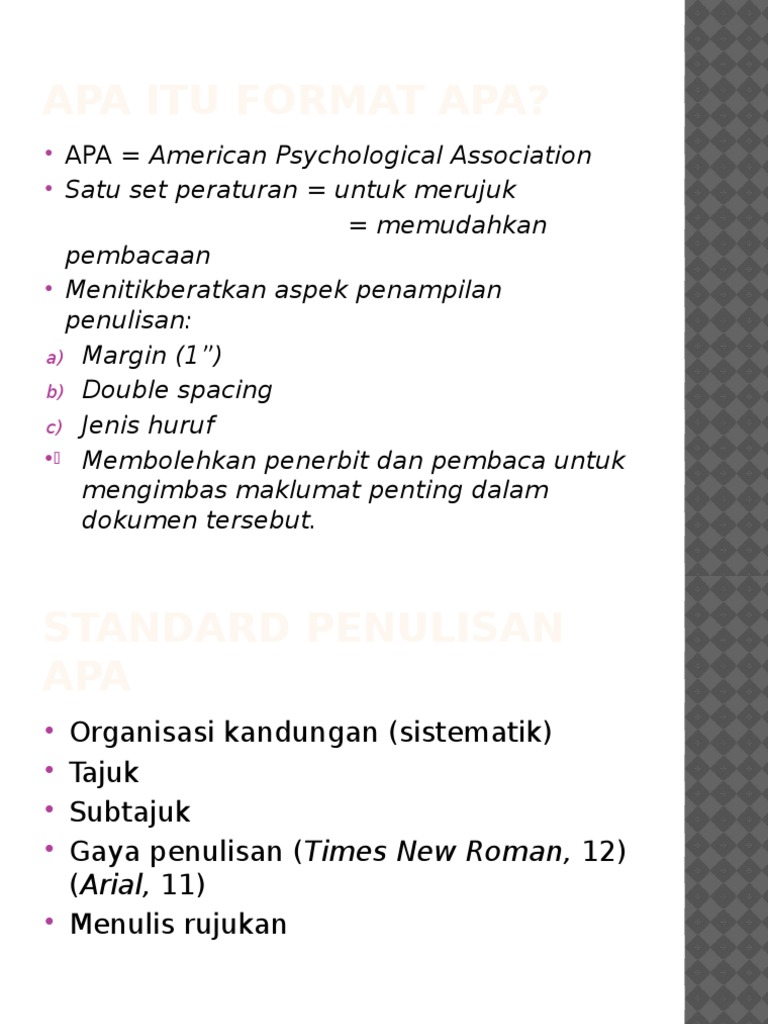 Apa Itu Format APA | PDF