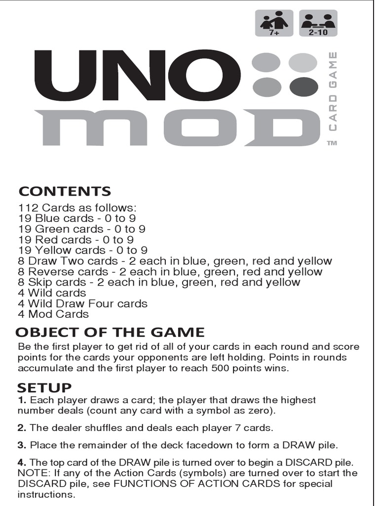 Cartas Uno (Mod) | PDF | Consumer Goods | Card Games