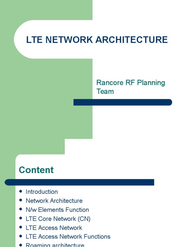 LTE Architecture Overview | PDF | Lte (Telecommunication) | Computer ...
