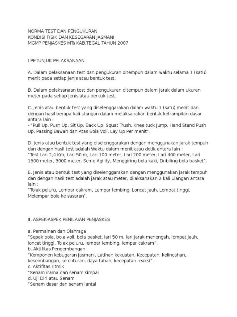 Norma Test Dan Pengukuran | PDF
