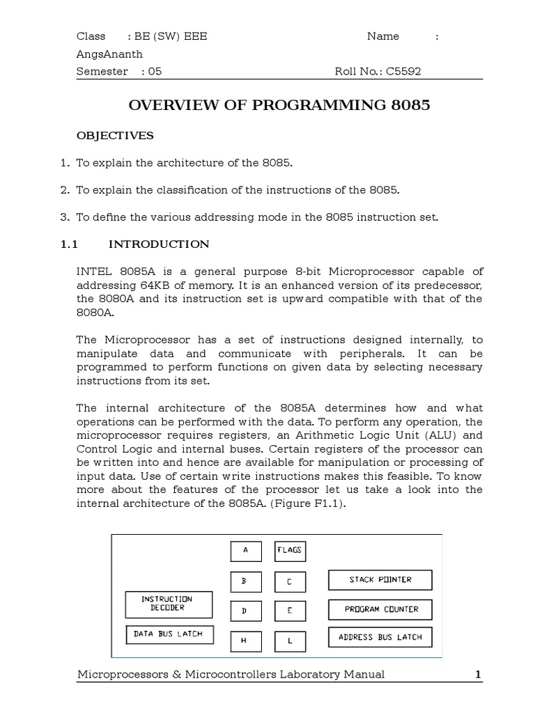 Lab Manual | PDF | Central Processing Unit | Pointer (Computer Programming)