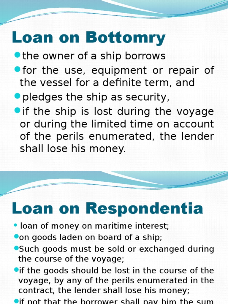 Bottomry | PDF | Loans | Interest