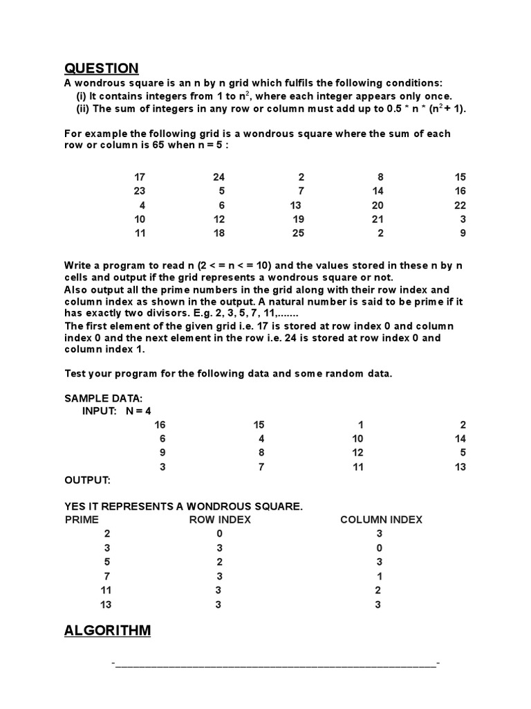 Isc Program On Java by Subhashis | PDF