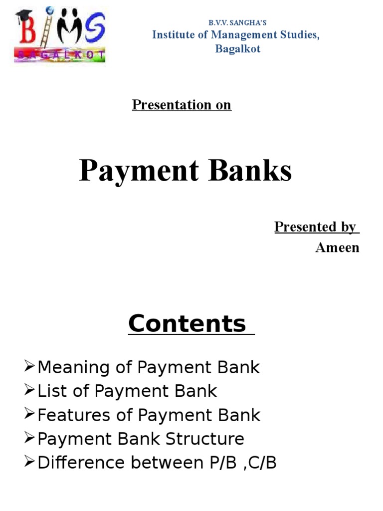 Payment Banks in India | PDF