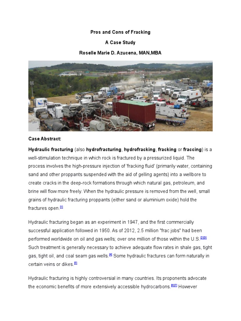 Pros and Cons of Fracking | PDF | Hydraulic Fracturing | Nuclear Power