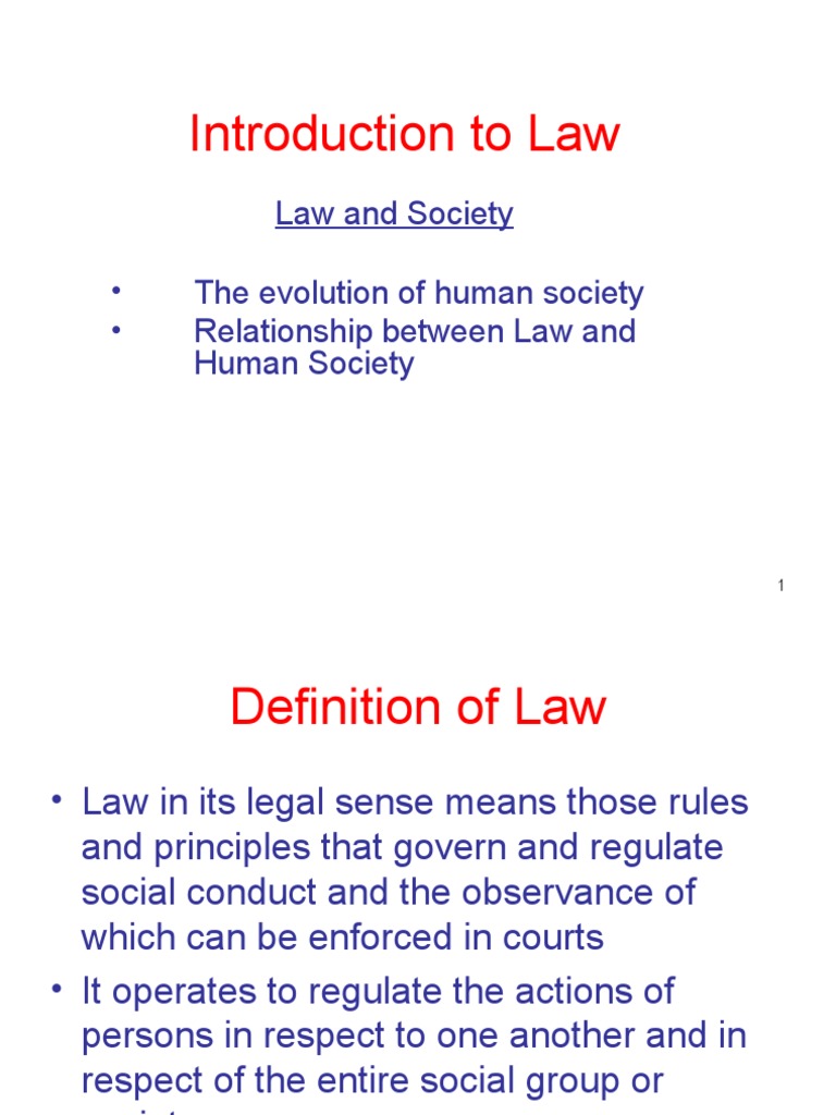 Introduction to Law Ppt | Judiciaries | Sharia