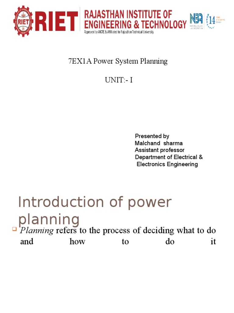 Power System Planning Basics | PDF
