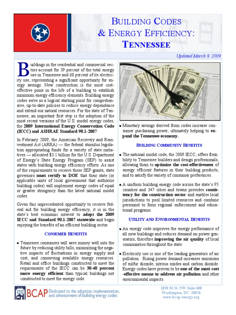 Tennessee Building Energy Codes 2009 | PDF