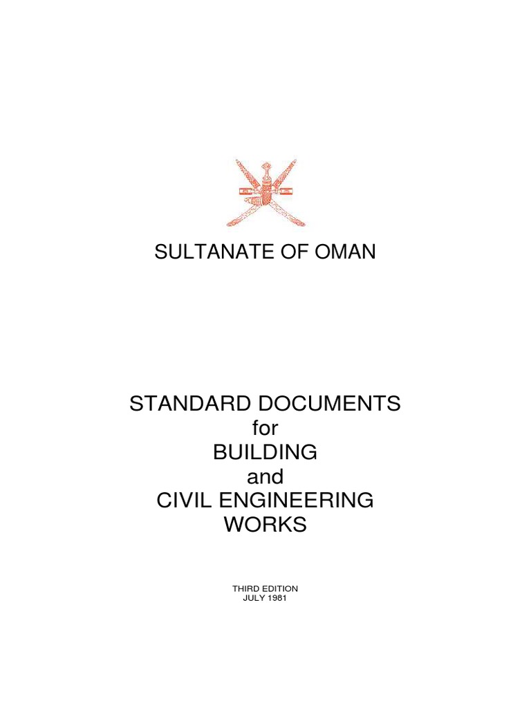 Standard Documents For Building and Civil Engineering Works Governemnt ...