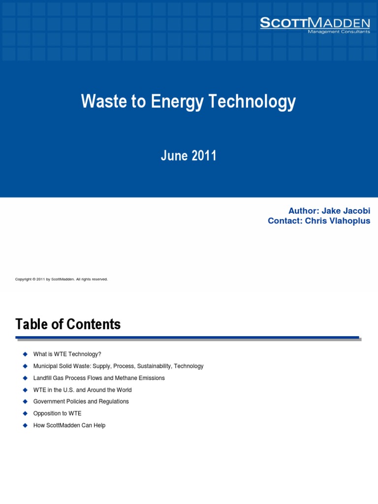 Waste To Energy Technology | PDF | Gasification | Municipal Solid Waste