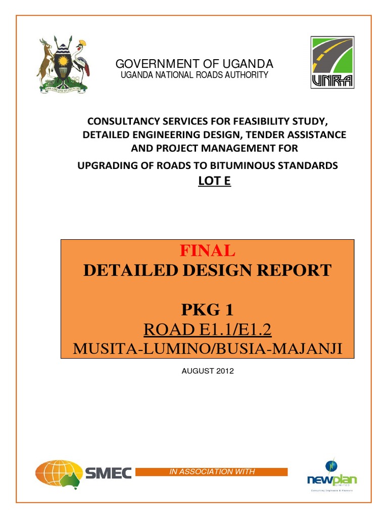 Final Detailed Design Report - Musita - Majanji Road | PDF | Road ...