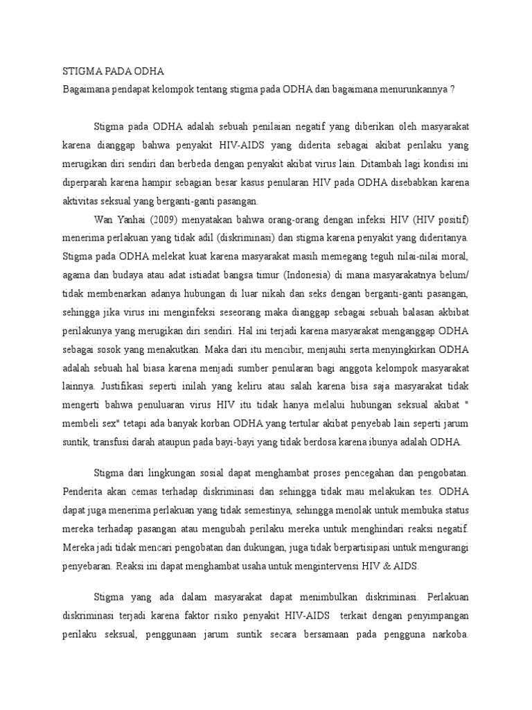 Stigma Pada Odha | PDF