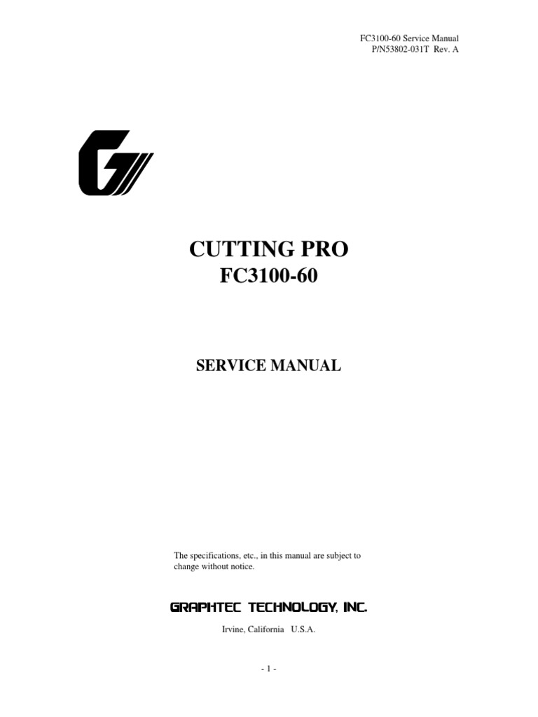 FC3100-60 Service Manual (Rev B) | PDF | Electrical Connector ...