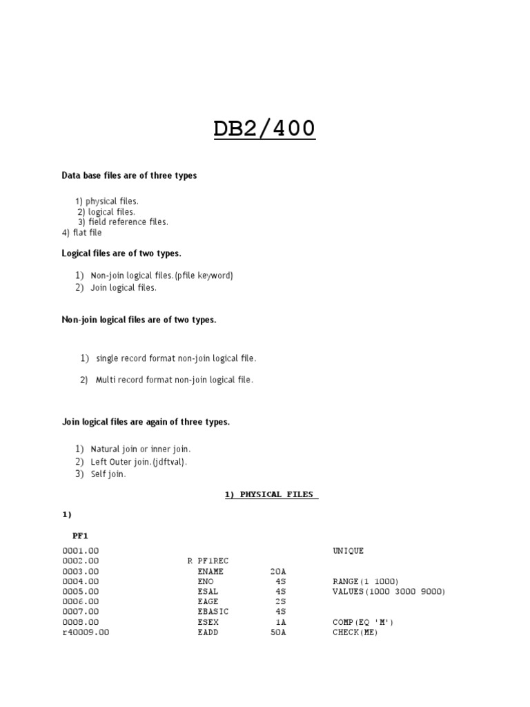 Db2 400 Dasa | PDF | Databases | Computer File