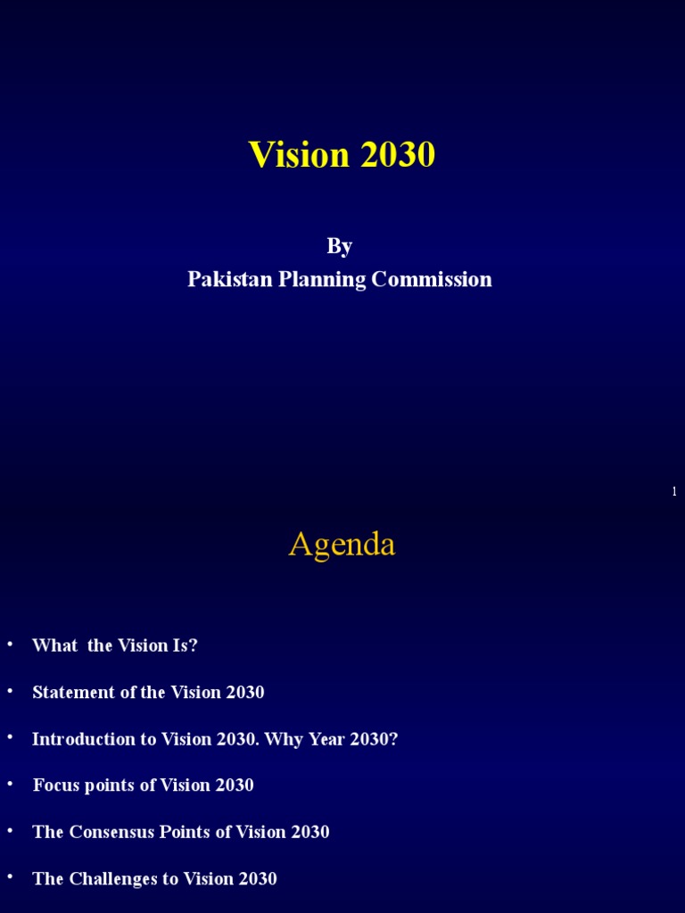 Vision 2030 | PDF | Pakistan | Sustainability