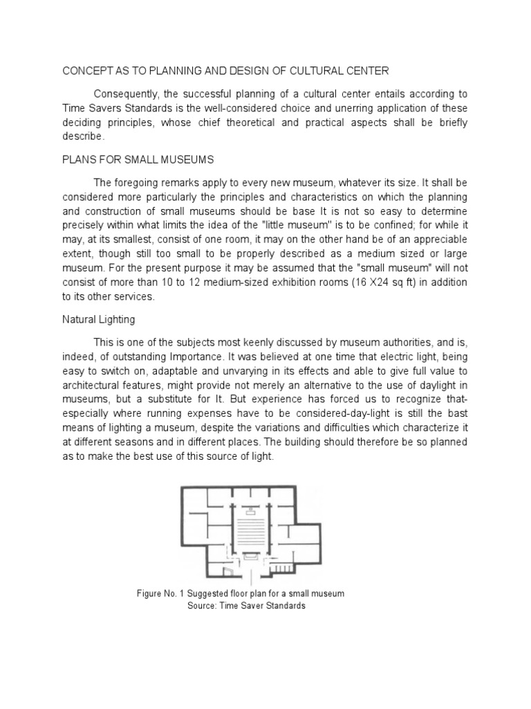 Concept As To Planning and Design of Cultural Center | PDF | Museum ...