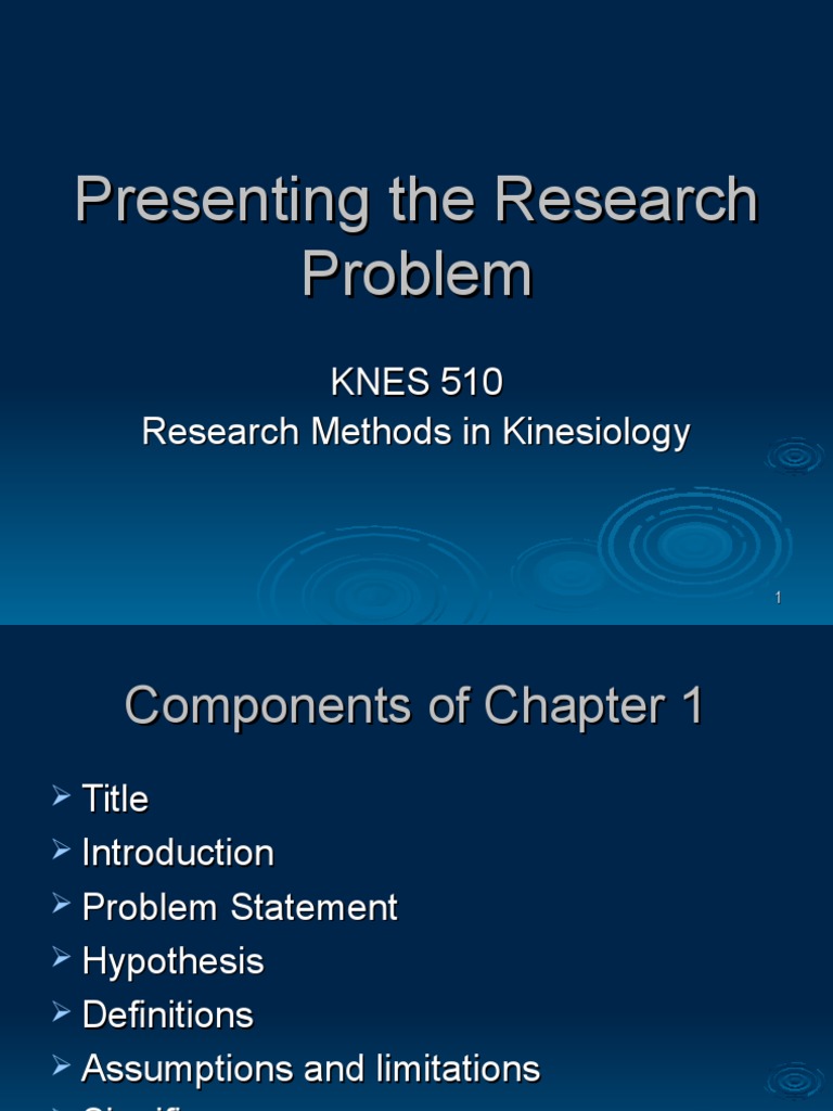 03 - Presenting The Research Problem | PDF | Hypothesis | Physical Fitness