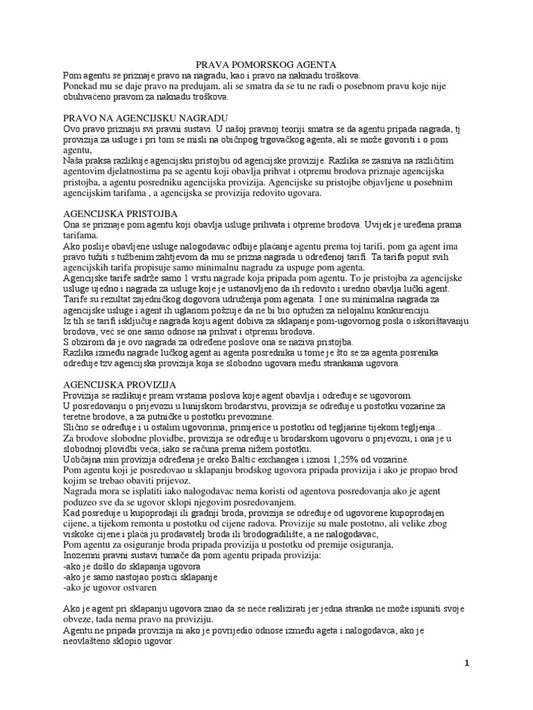 Pomorske Agencije Drugi Kolokvij | PDF