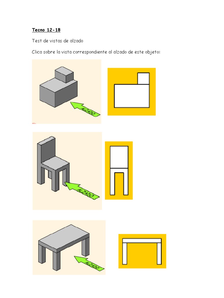 Tecno 12-18 Test de Vistas de Alzado