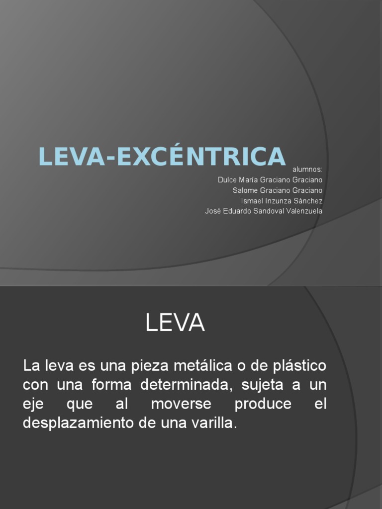 Mecanismo de Leva Excéntrica | PDF | Rotación | Mecanica clasica