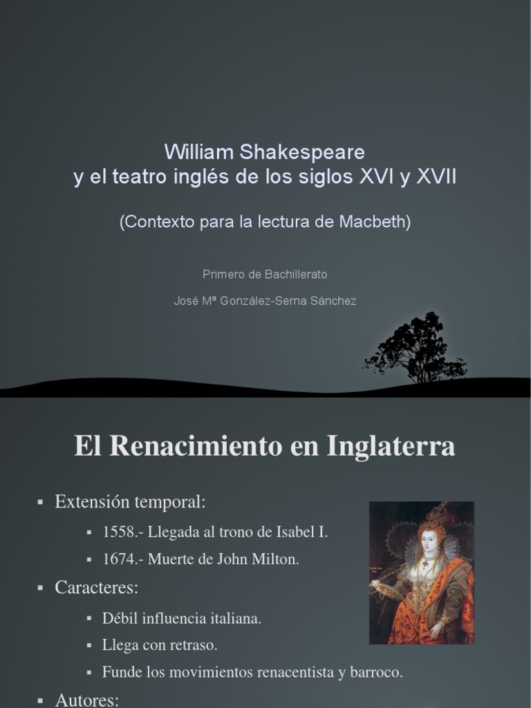William Shakespeare y El Teatro Inglés de | PDF | William Shakespeare ...