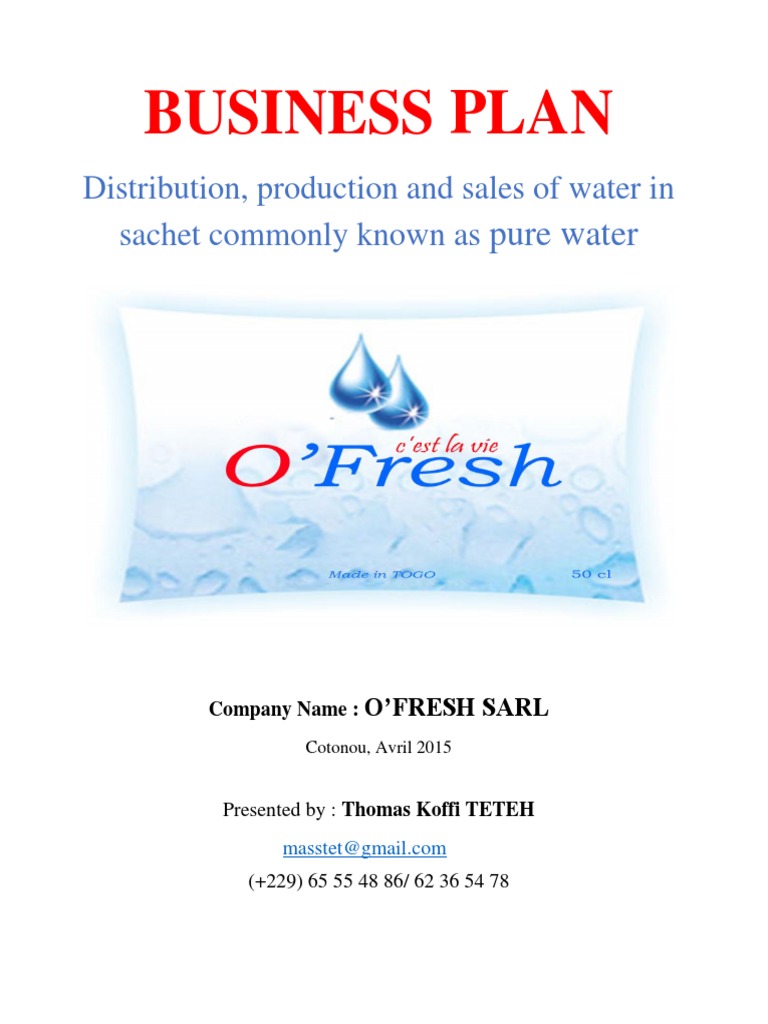 Pure Water Production Business Plan | PDF | Retail | Advertising