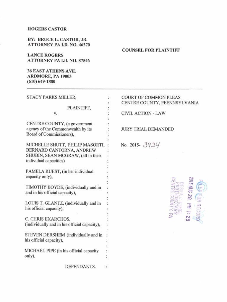 Stacy Parks Miller Aug. 28 Civil Complaint | PDF