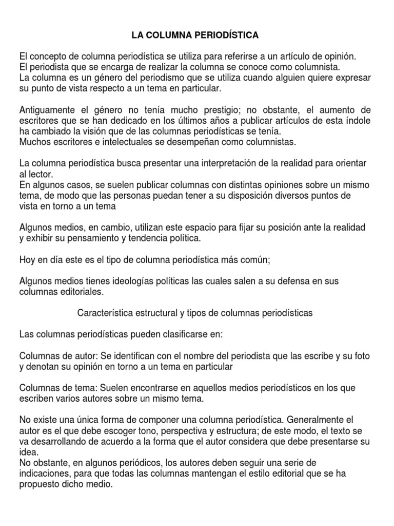 La Columna Periodística | Autor | Periodismo