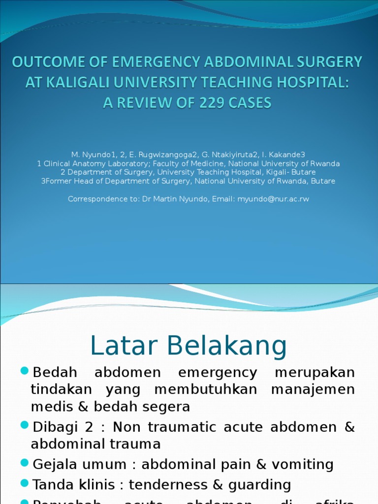 Bedah Digestif - Jurnal Laparotomi | PDF