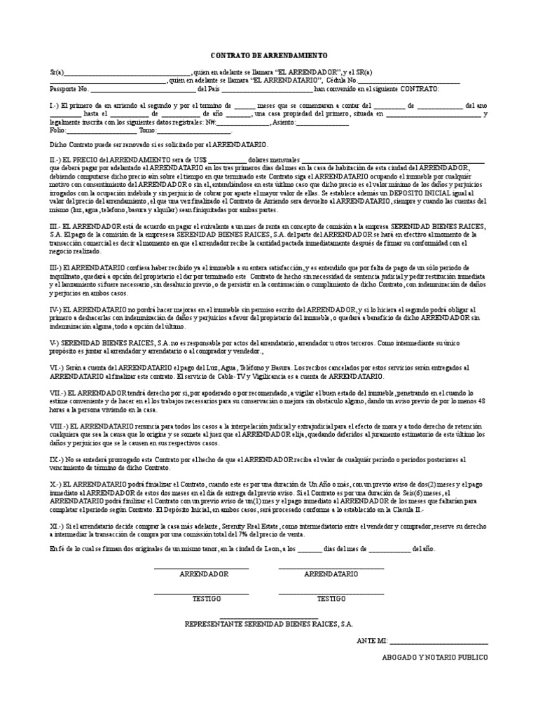 Estructura contrato de Renta | Alquiler | Pagos | Prueba gratuita de 30 ...