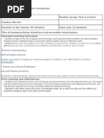 2nd Grade Extreme Weather Unit Lesson Plan | PDF | Lesson Plan ...