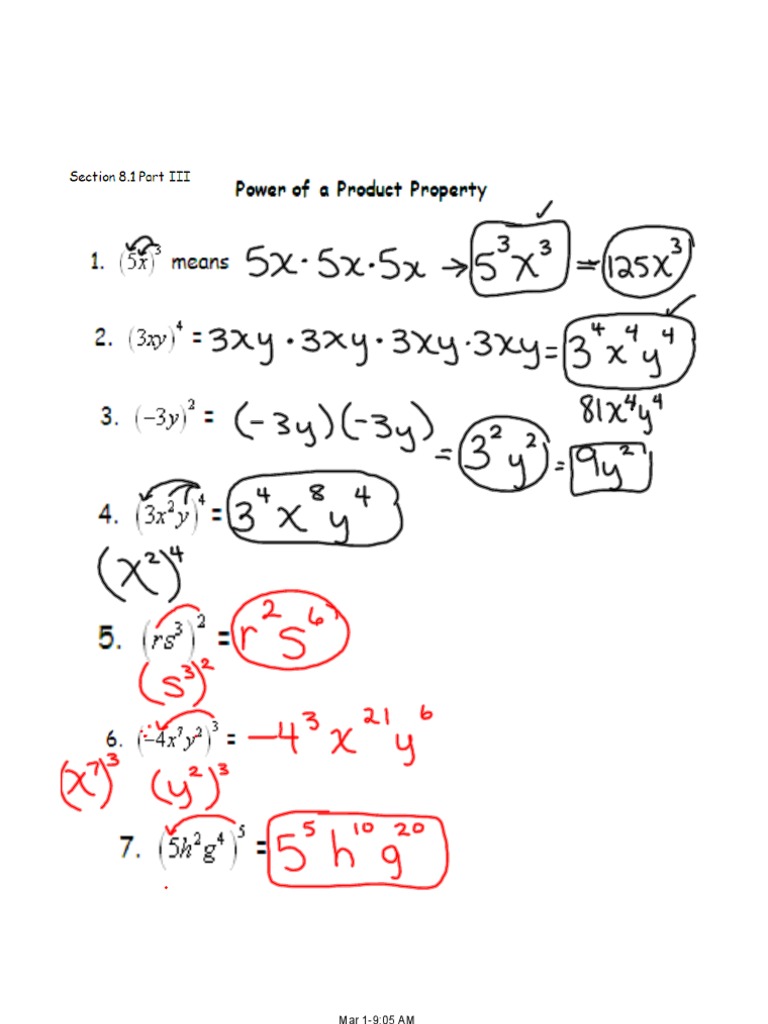 Alg. I Notes March 1 | PDF