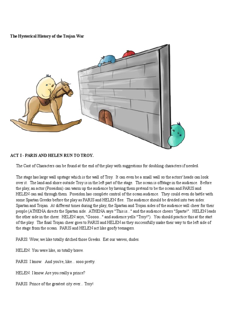 Allen Script The Hysterical History of The Trojan War | PDF | Hector ...