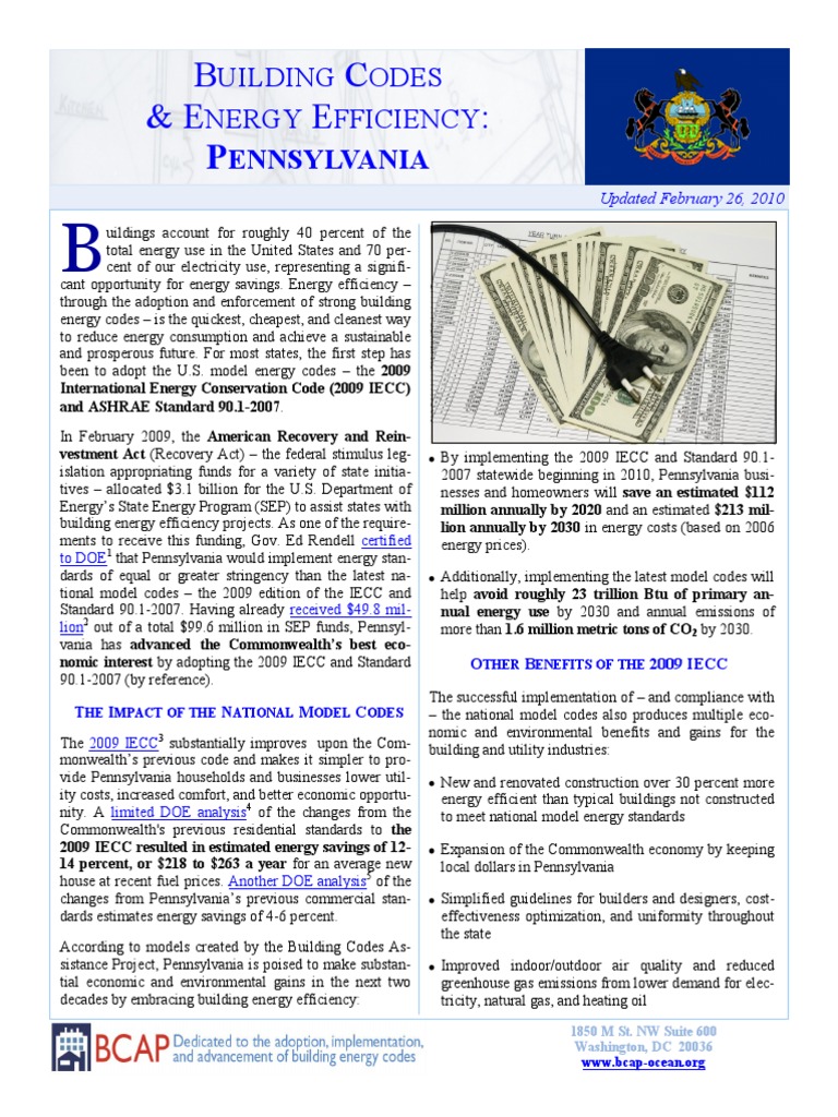 Pennsylvania Fact Sheet | PDF | Efficient Energy Use | Green Building