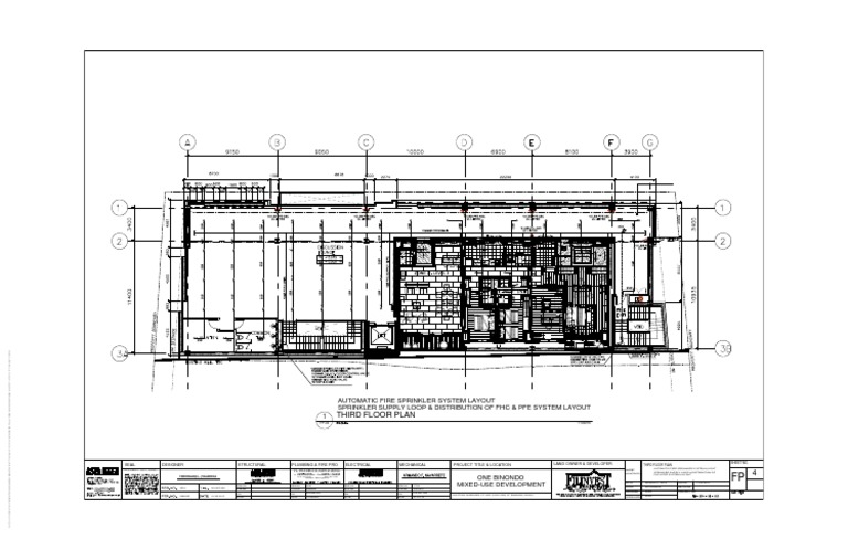 Third Floor Plan: Automatic Fire Sprinkler System Layout Sprinkler ...