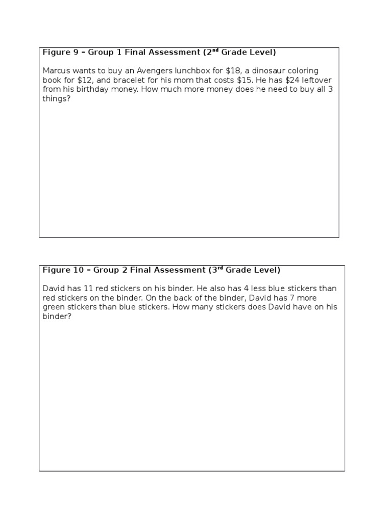 Figure 9 - Group 1 Final Assessment (2 Grade Level) | PDF