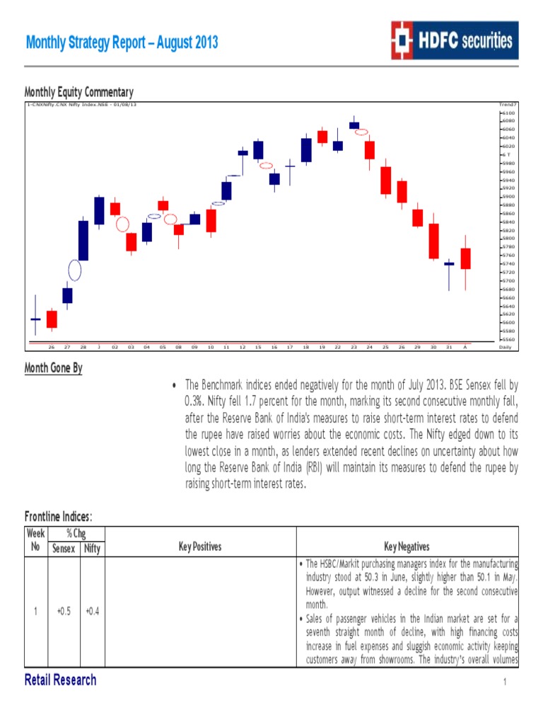Monthly Strategy Report - August 2013 Monthly Strategy Report - August ...