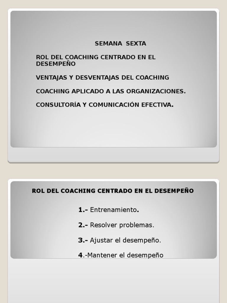 Ventajas y Desventajas del Coaching | PDF | Actitud (psicología ...