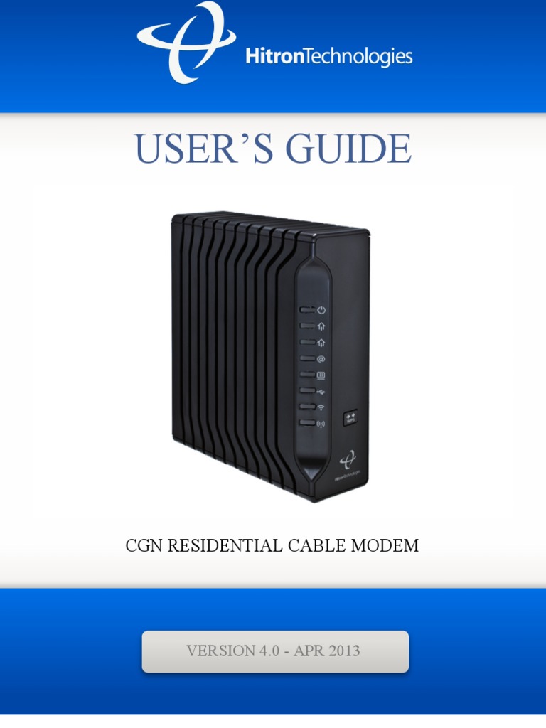 Hitron CGN User's Guide | PDF | Ip Address | Modulation