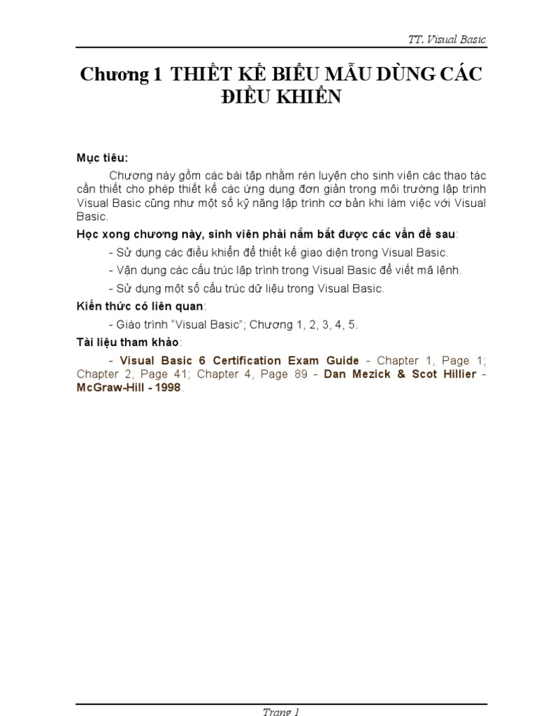 Bai Tap Visual Basic | PDF