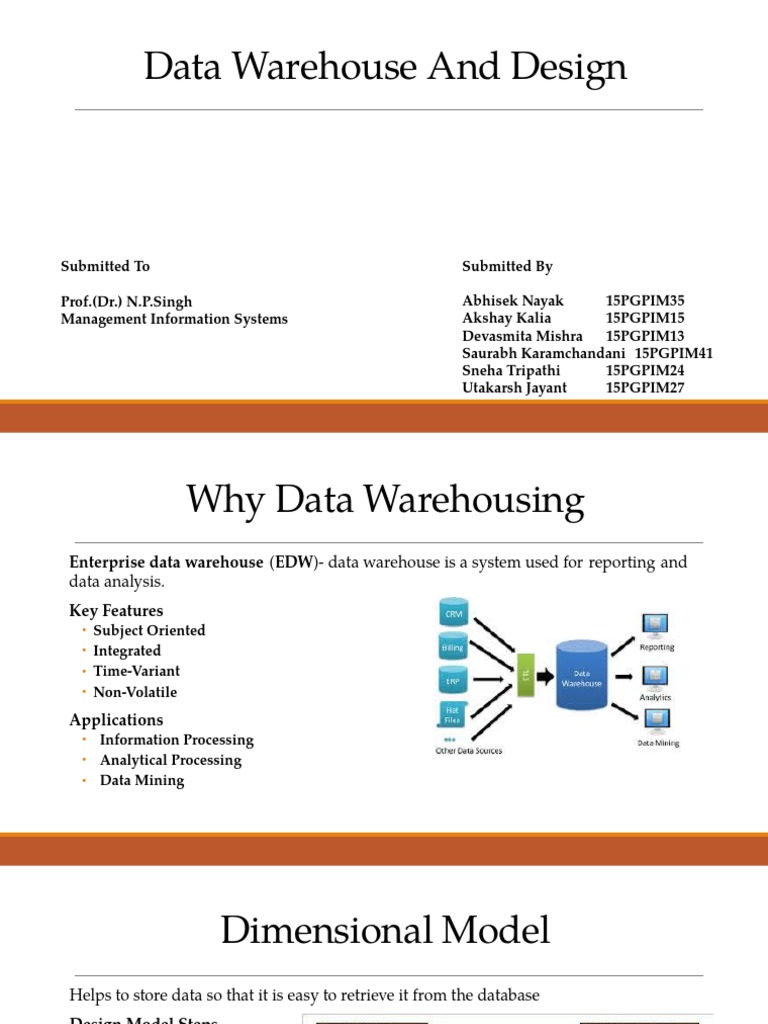 Data Warehouse and Design Presentation | PDF | Data Warehouse ...