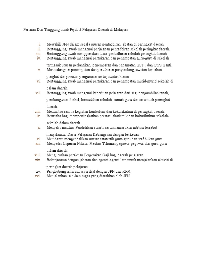 Peranan PPD, KPM, JPN | PDF