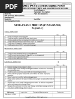 Pre-Check List For Motor Solo Run | PDF | Physical Quantities ...